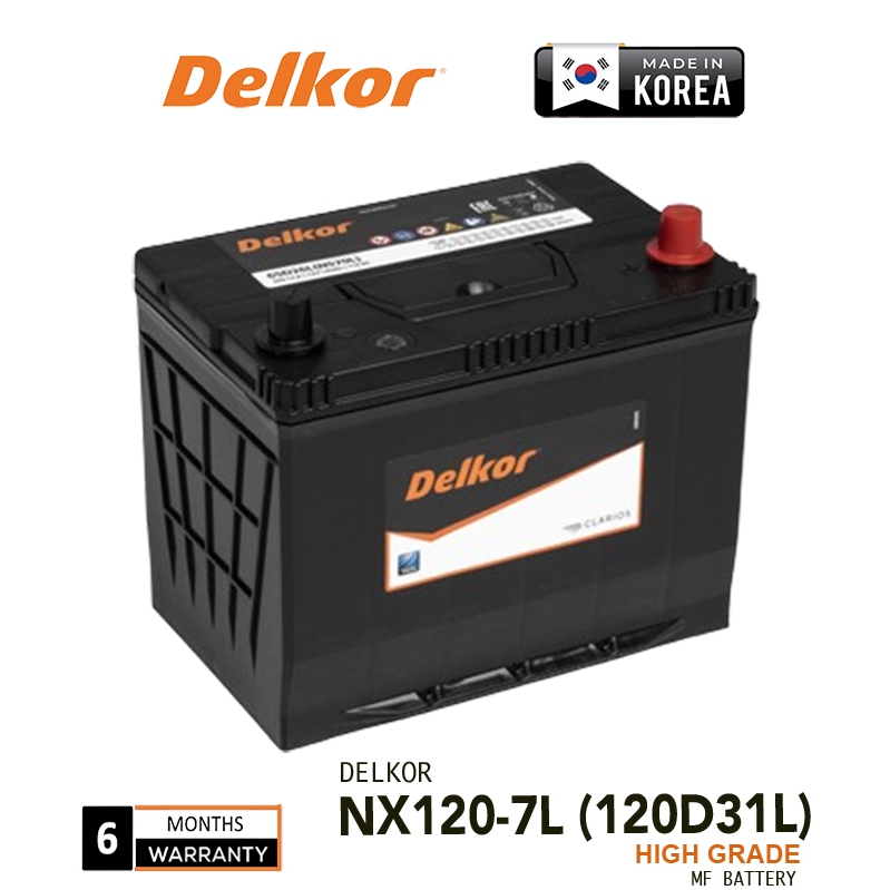 Delkor NX120-7L 120D31L Maintenance Free for Toyota Hilux 2016↓, Land Cruiser, Fortuner, Isuzu ...
