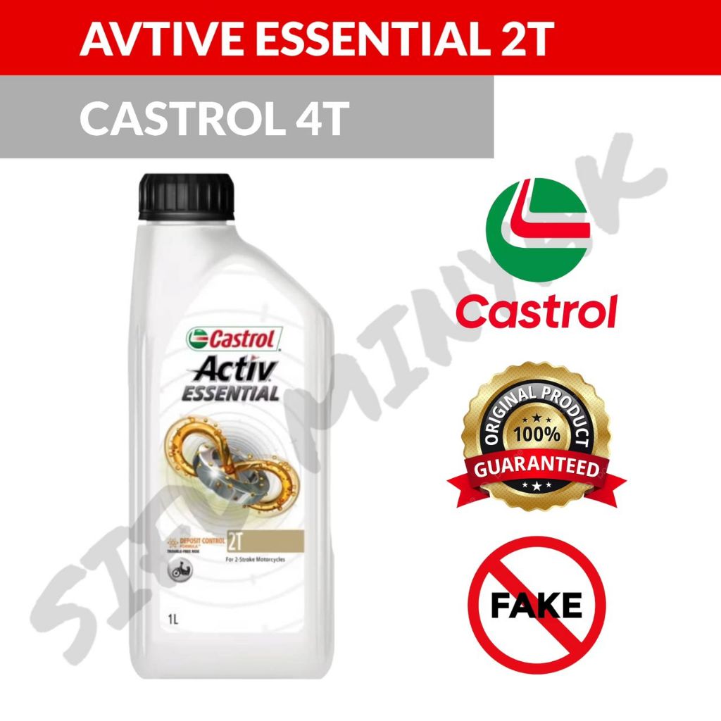 ORIGINAL CASTROL ACTIVE ESSENTIAL 2T MOTORCYCLE 2T MINYAK MOTOR YAMAHA ...
