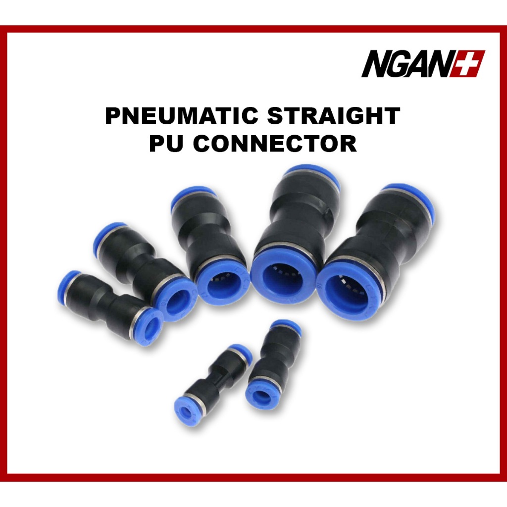 Pneumatic joint Pu straight pipe joint pu4-pu16 connecting outer diameter 4mm 6mm 8mm 10mm 12mm ...