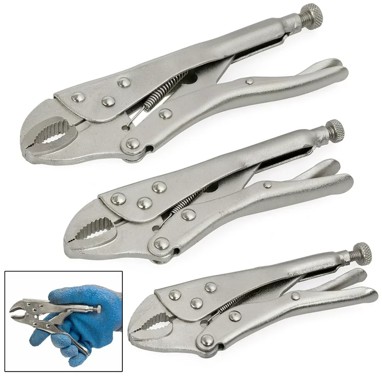 4/5/6/7/10Inch Curved Jaw Locking Plier Torque Lock Adjustable Jaw ...