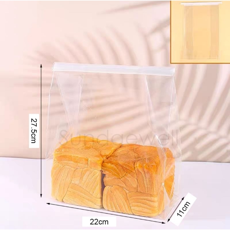 Bakery Toast Loaf Bread Pastry Kertas Packaging Bag Kraft Paper Plastic ...