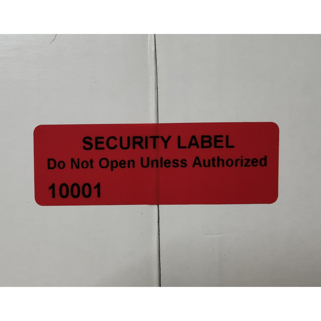 Security Label Sticker Non Transfer ( VOID ) With Serial Number ...