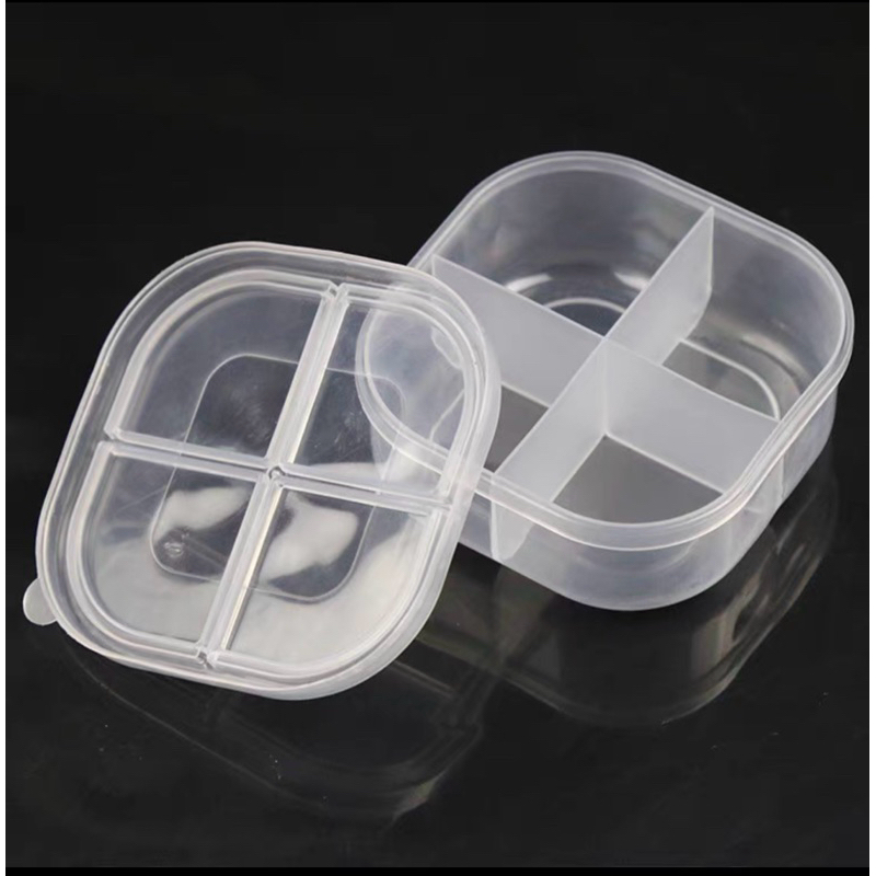 Mini 4 compartment Pill box Craft Stationery Container | Shopee Malaysia