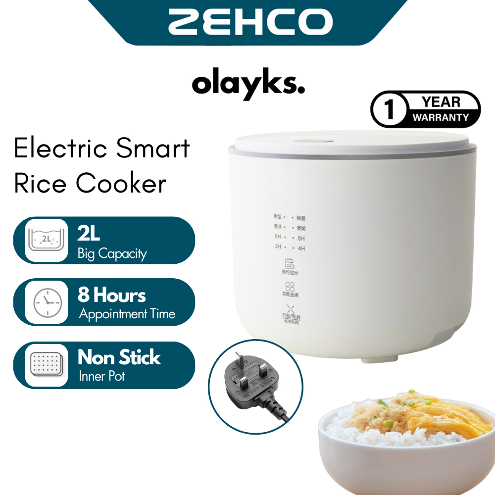 Olayks 2L Smart Rice Cooker 400W 8H Reservation Non Stick Pot Multifunction Rice Cooker Periuk ...