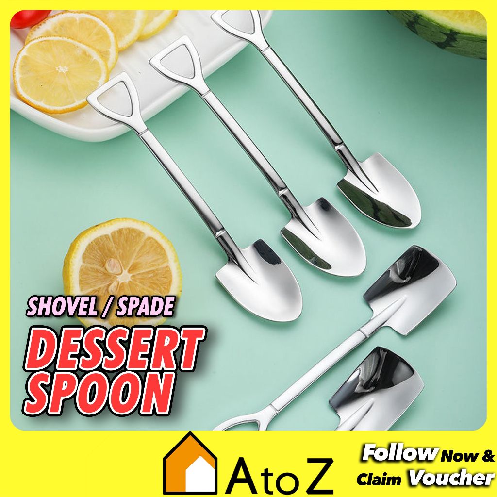 Spade shovel spoon Small spoon stainless steel spoon Mini korean ...