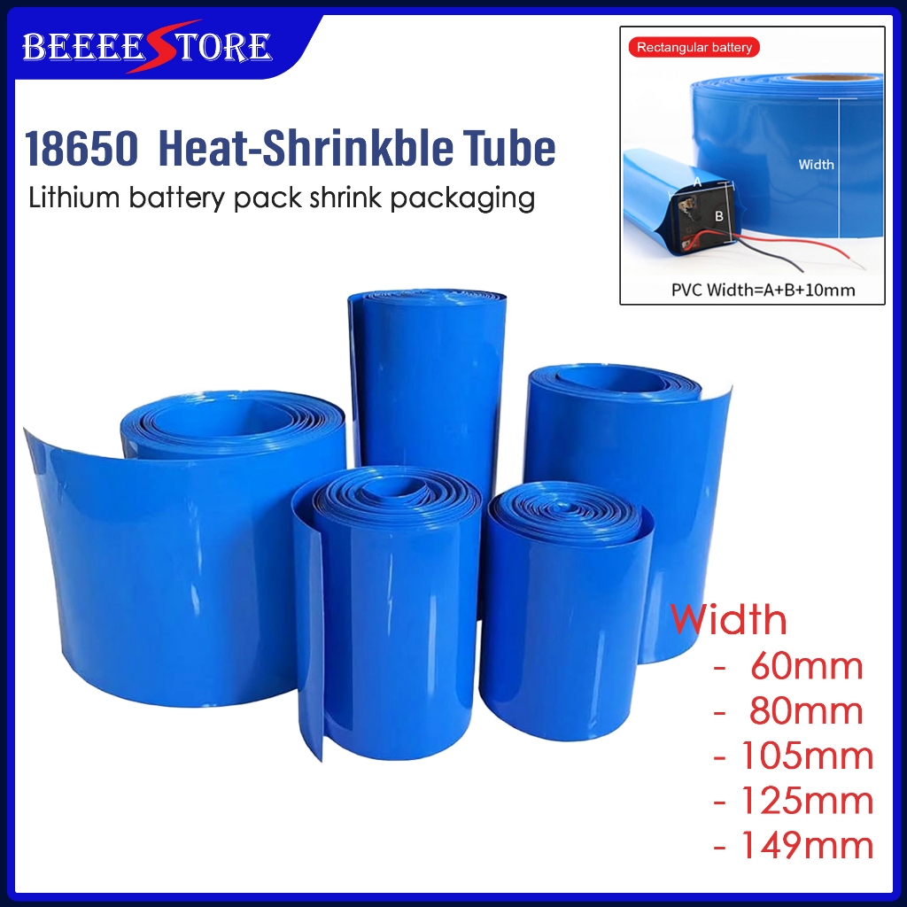 1 feet 18650 Lithium Battery Heat Shrink Tube Tubing Li-ion Wrap Cover ...