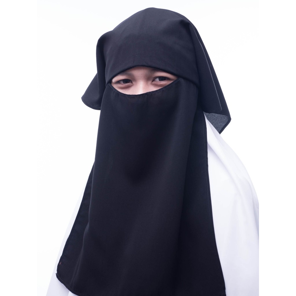 Purdah Niqab warna hitam muslimah | Shopee Malaysia