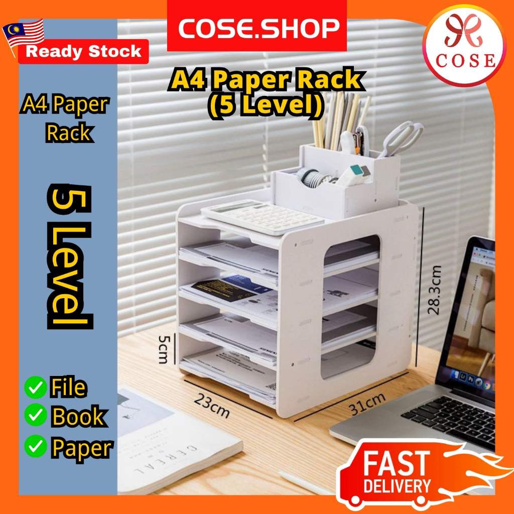 COSE Document Rack Office Table Storage File Organizer Document Rak ...