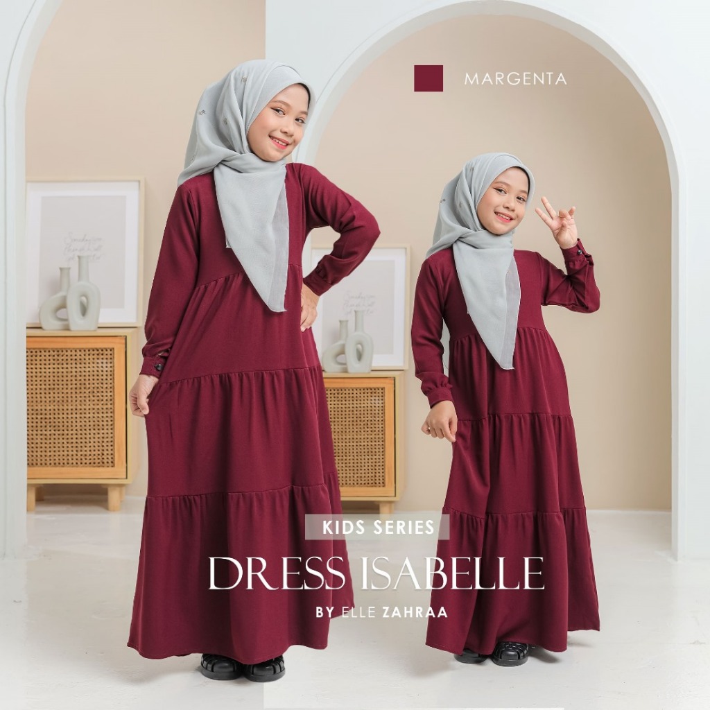 ELLE ZAHRAA | DRESS ISABELLE KIDS | NEW RELEASED DRESS KIDS | Shopee ...