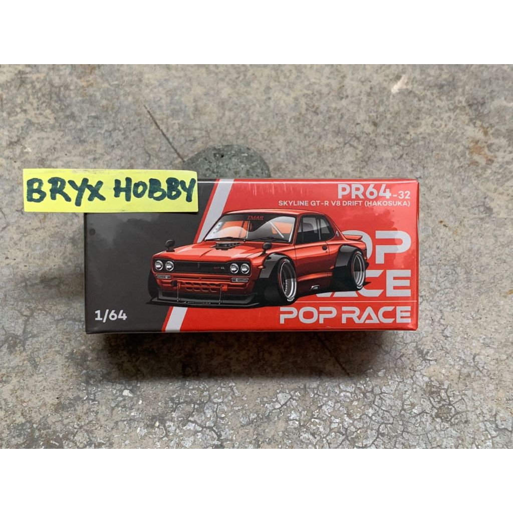 Pop Race Skyline GT-R V8 Drift Hakosuka #PR640032 Orange (1:64) | Shopee Malaysia