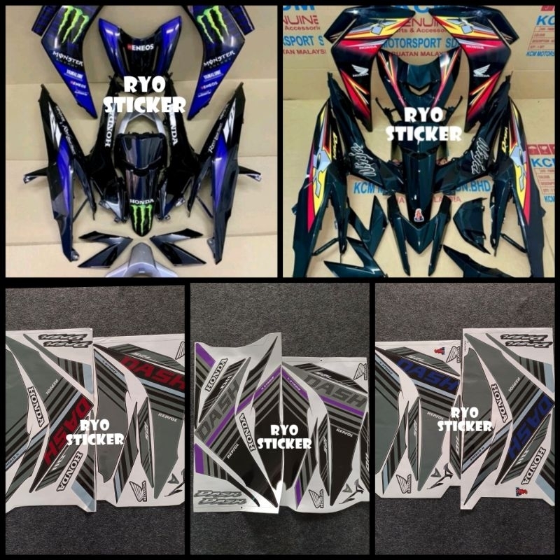 STICKER HONDA DASH 110/125 V1 V2 V3 V4 V5 CHOI NAGA/DRAGON CHOII/MONST ...