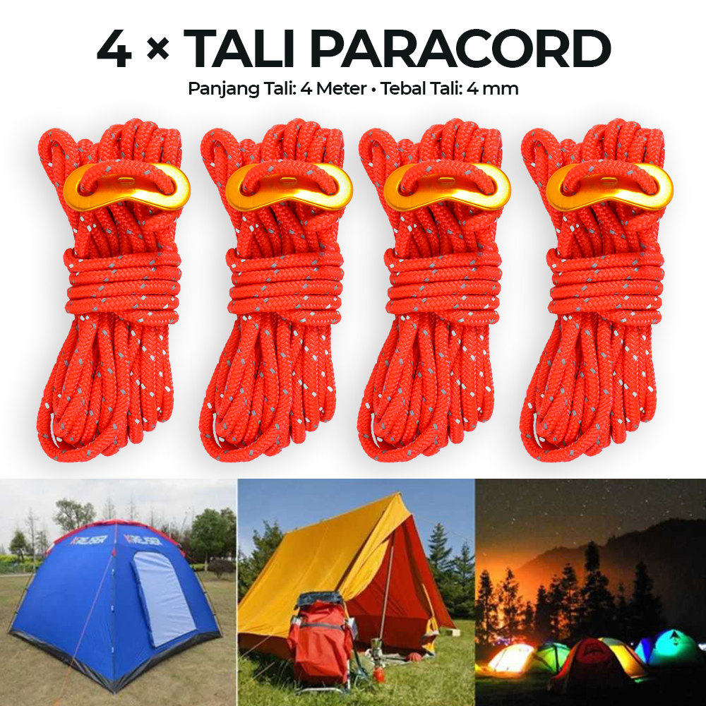 VELOCITY 4 flysheet rope set paracord tali buckle tarp camping outdoor ...