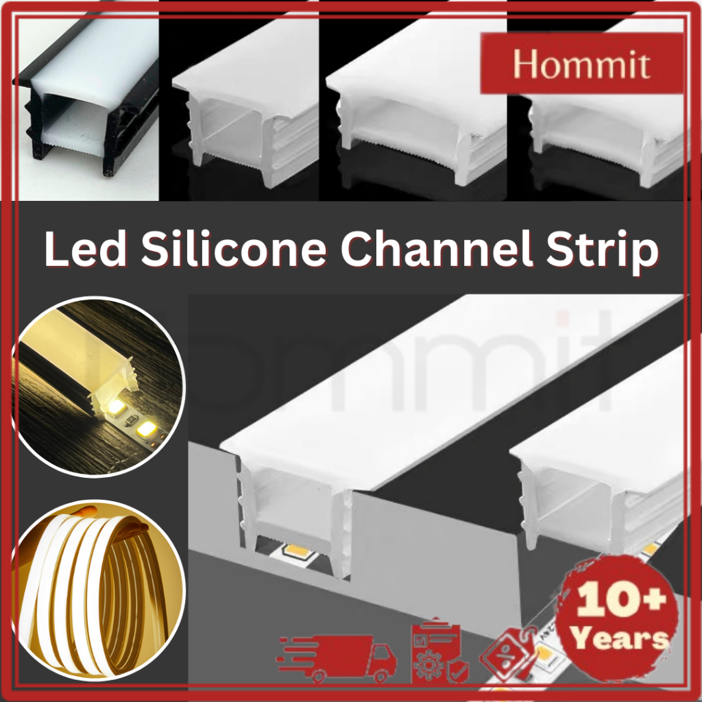 Getah LED Silicone Channel Strip Light Casing Track with Milky Diffuser ...