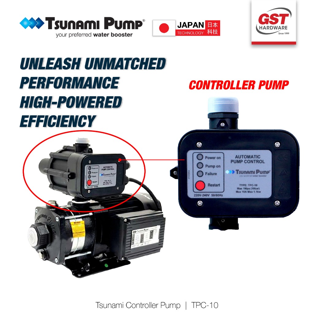Tsunami Water Pump Controller Water Booster Pump Controller Automatic Pump Control Auto Water ...