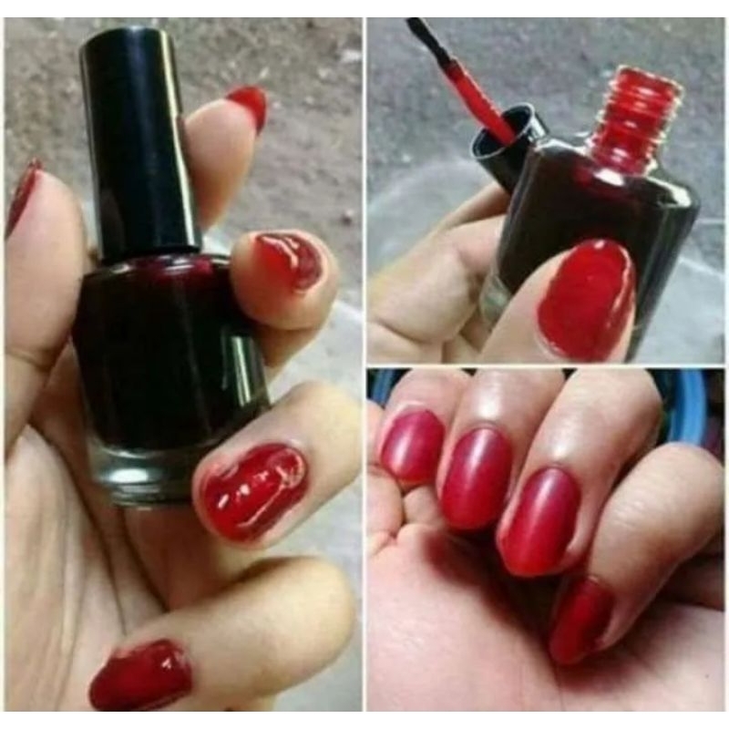 Inai Botol Viral Warna Merah menyala | Shopee Malaysia