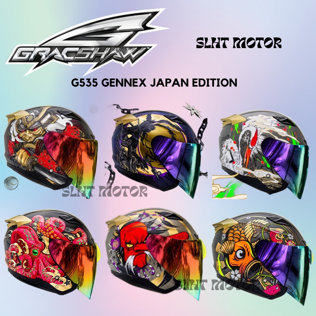 Gracshaw Helmet Gennex G535 Japan Edition KURITA SOTONG/ODA/ KARASU ...