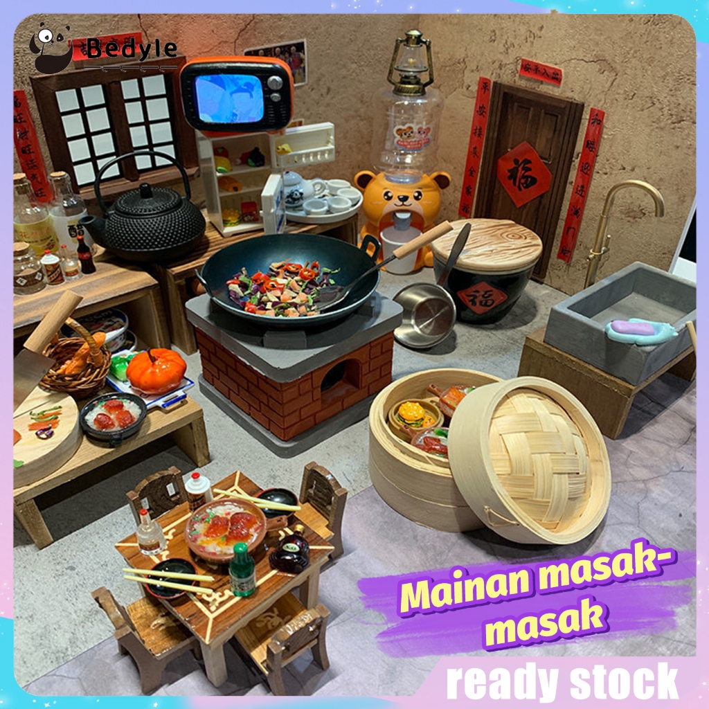 Ready Stock Kitchen Toys mainan masak-masak for kids Girls Mini real ...