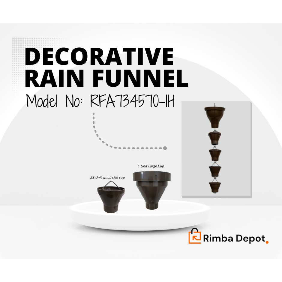 Rainco 9' Gutter Cups Rain Chains Model No. RFA734570-IH | Shopee Malaysia