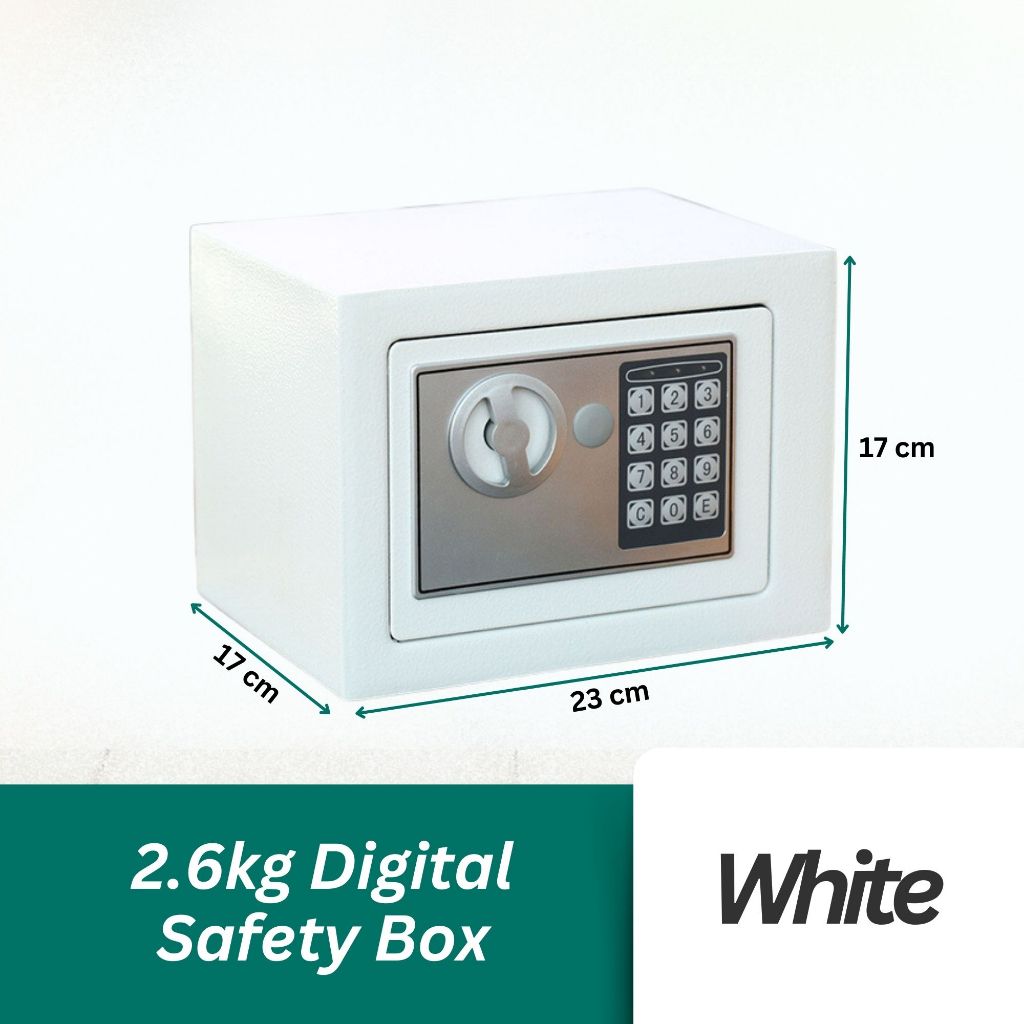 Small Digital Safety Box 2.6kg Steel FREE Battery Jewelry Document Safe Box for Home Office High ...