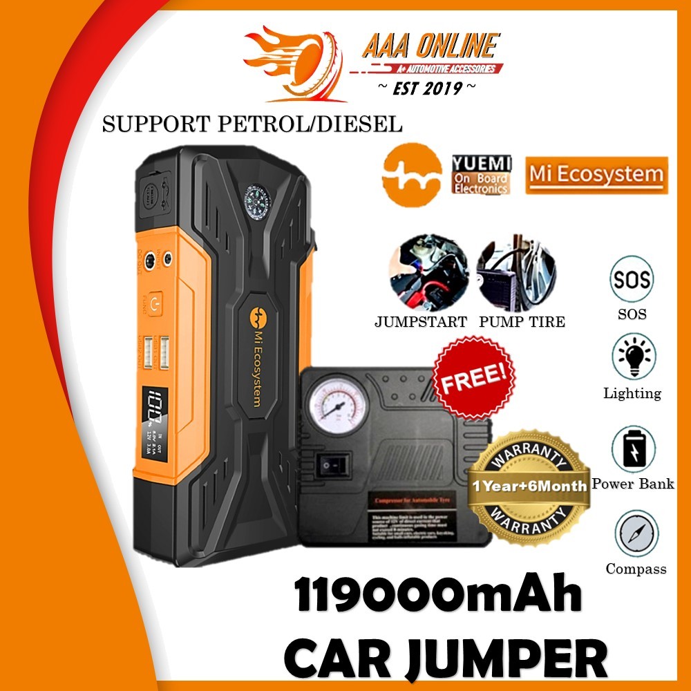 Yuemi 119000mAh Diesel Jumper Powerbank Car Jumper Power Bank Jumper ...
