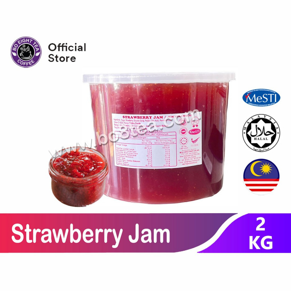 STRAWBERRY JAM 2KG 草莓果酱 WAFFLE/BREAD/TOAST | Shopee Malaysia