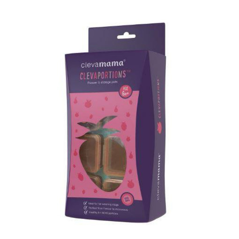 Clevamama - ClevaPortions Freezer & Storage Pots ( 80ml x 8 ) | Shopee ...