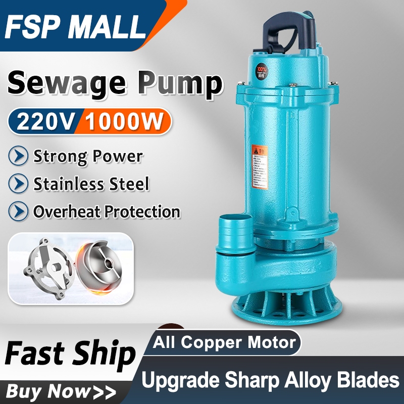 1000W Sewage Submersible Heavy Duty High Flow Submersible Pump ...