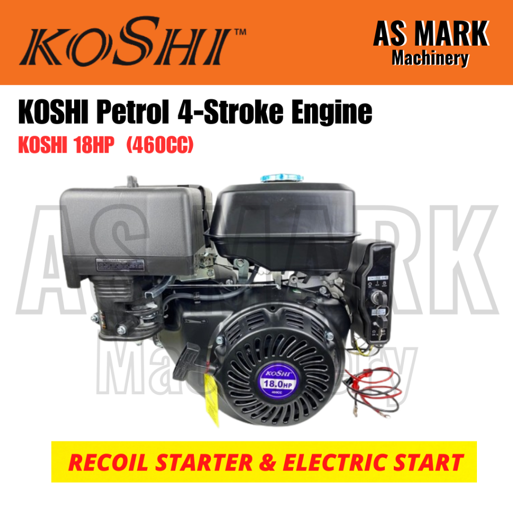 [ ELECTRIC START] 18HP Petrol Engine Heavy Duty KOSHI - PRO 192FE 460CC ...