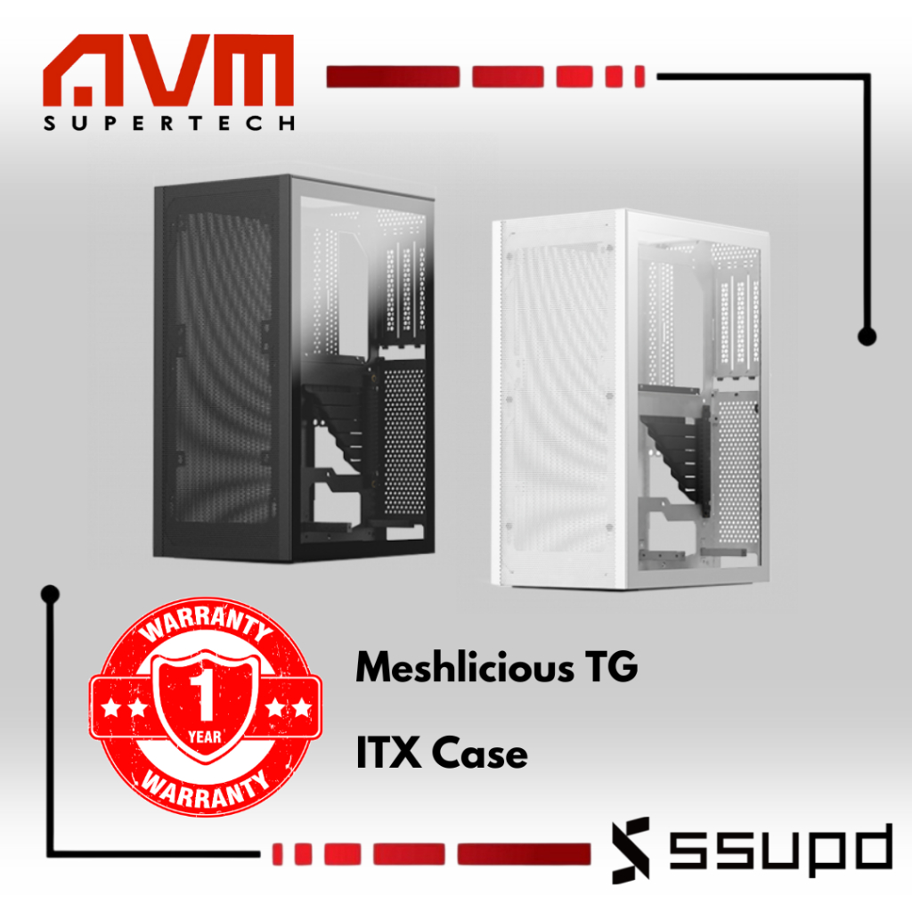 AVM SSUPD Meshlicious TG ITX PC Desktop Casing - Black / White | Shopee ...