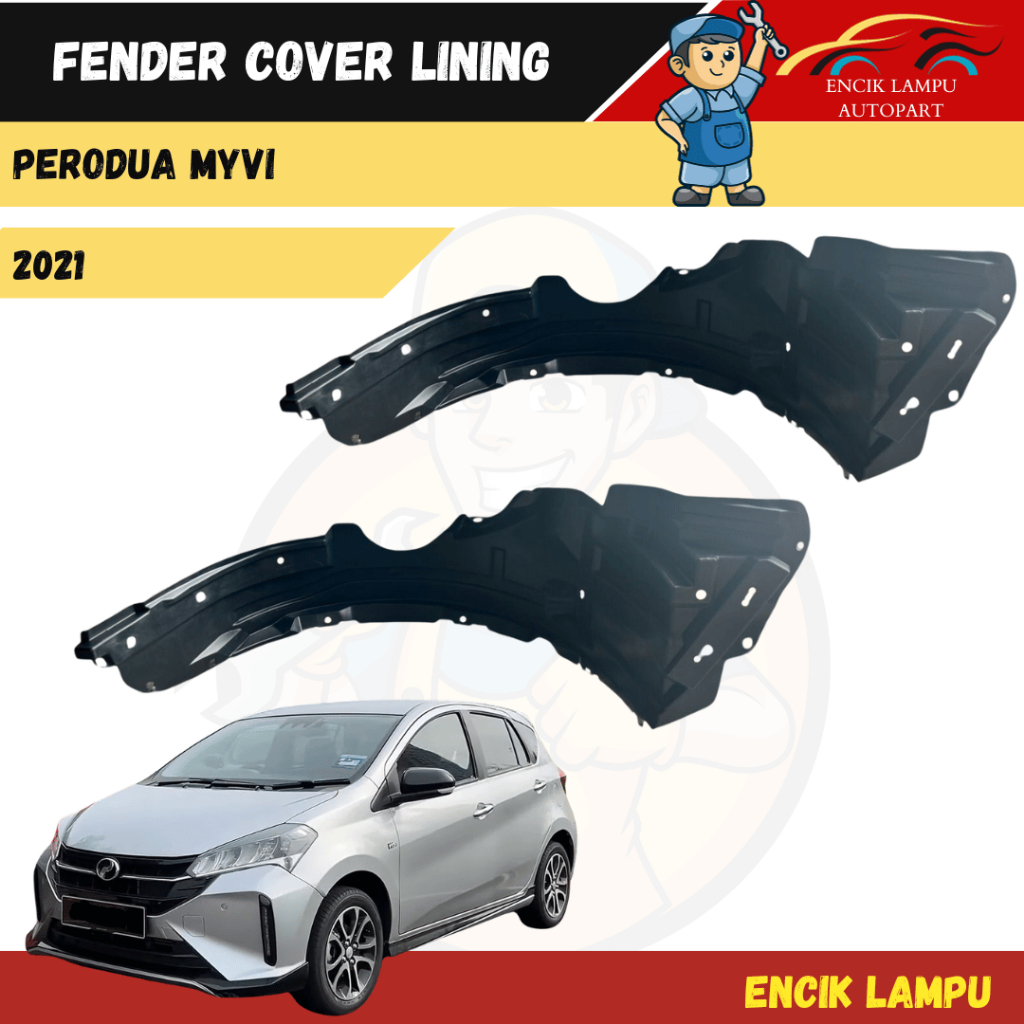 Original Perodua Myvi 2021 Fender Cover Lining Daun pisang 100% New ...