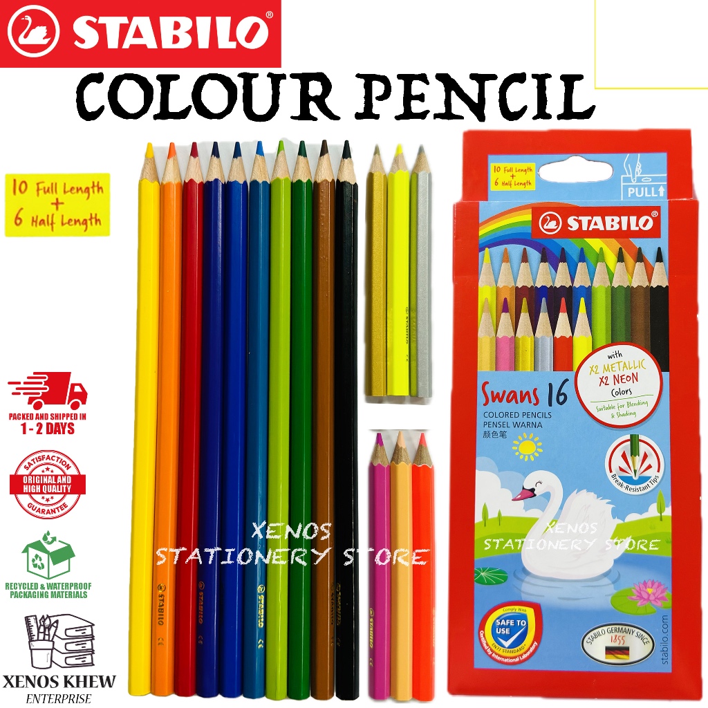 STABILO COLOUR PENCIL 1870S16L / STABILO COLOUR PENCIL 1870S30L (READY ...