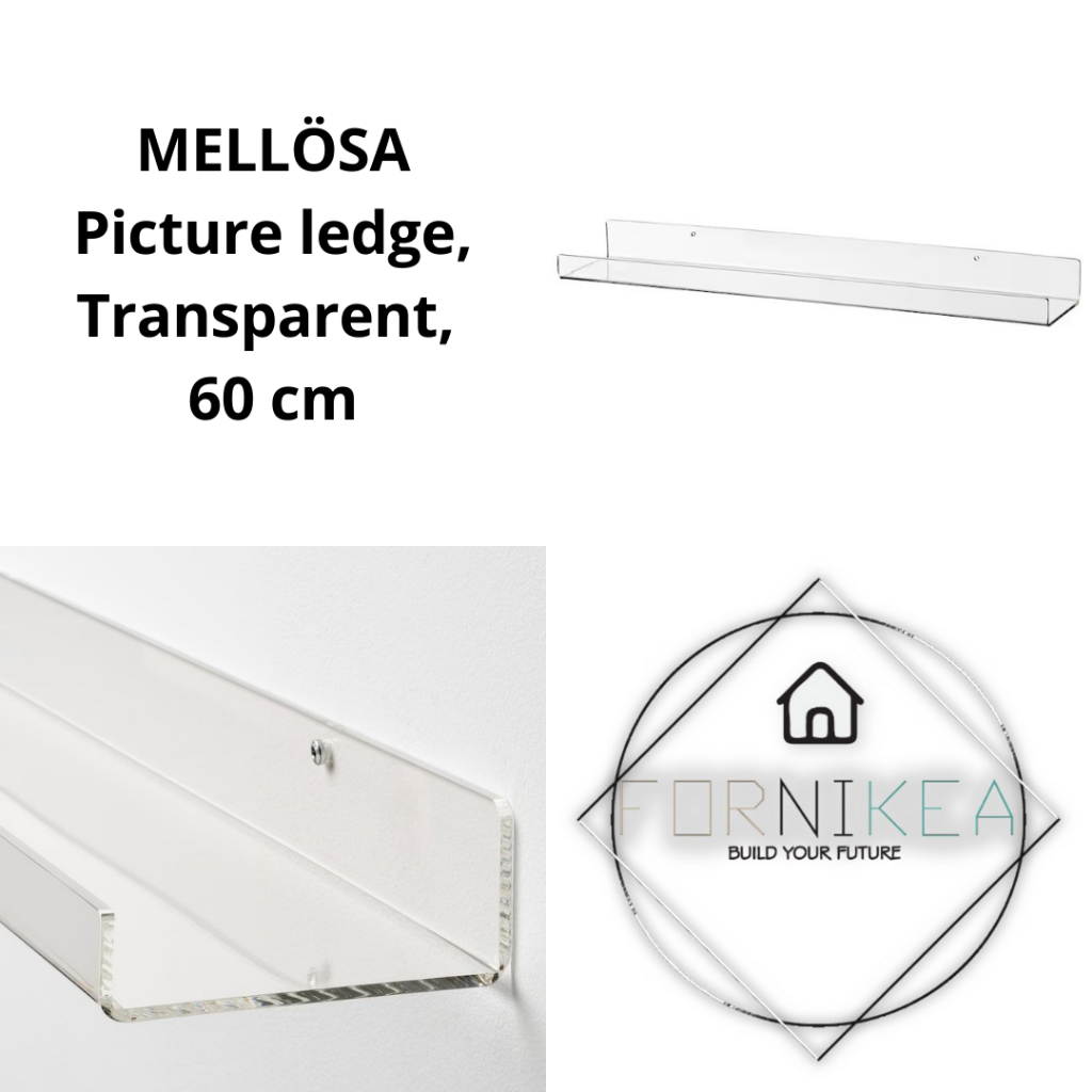 IKEA MELLÖSA Picture ledge, Transparent, 60 cm | Shopee Malaysia