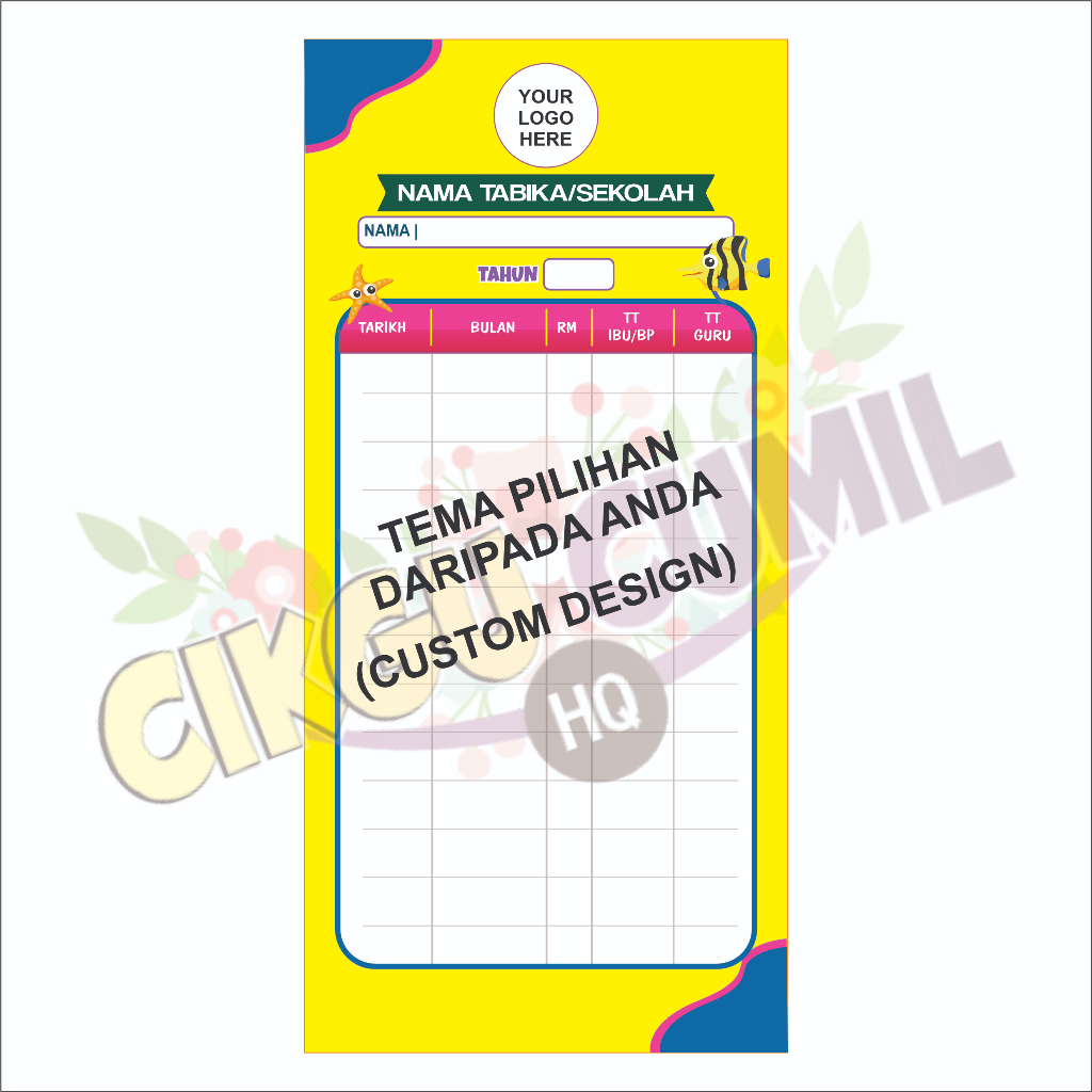 KAD YURAN/SUMBANGAN (CUSTOM DESIGN) | Shopee Malaysia