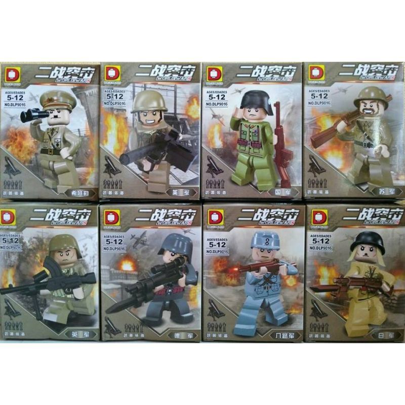 DLP BLOCK WORLD WAR 2 SERIES 8 IN 1 SET MINIFIGURES (DLP9016) | Shopee ...
