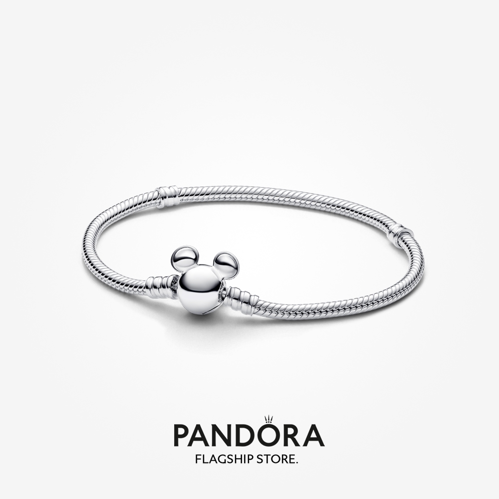 Pandora Disney Mickey Mouse Clasp Moments Snake Chain Bracelet | Shopee ...