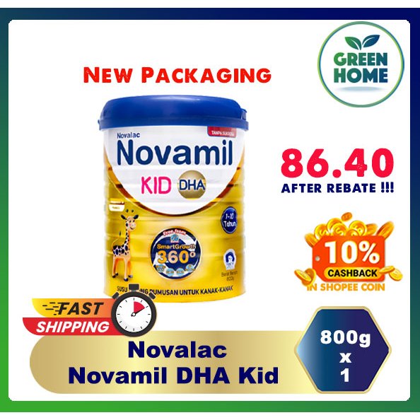 From RM86.40 after rebate (Novamil DHA Kid 1-10 Years 800g) New ...