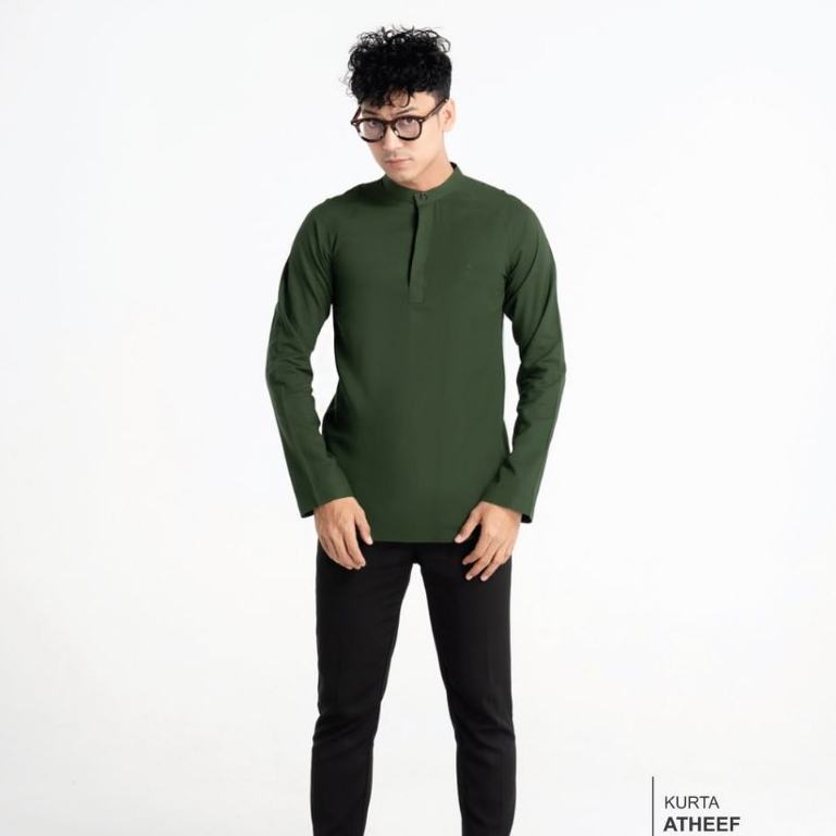 KURTA ATHEEF ( EMERALD GREEN ) ELRAH | Shopee Malaysia