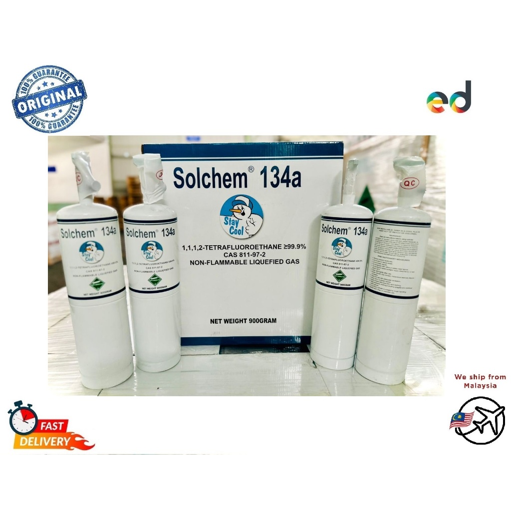 Solchem R134a & R22 (900g) / Akashi Fron R134a (1kg) Refrigeration Gas ...