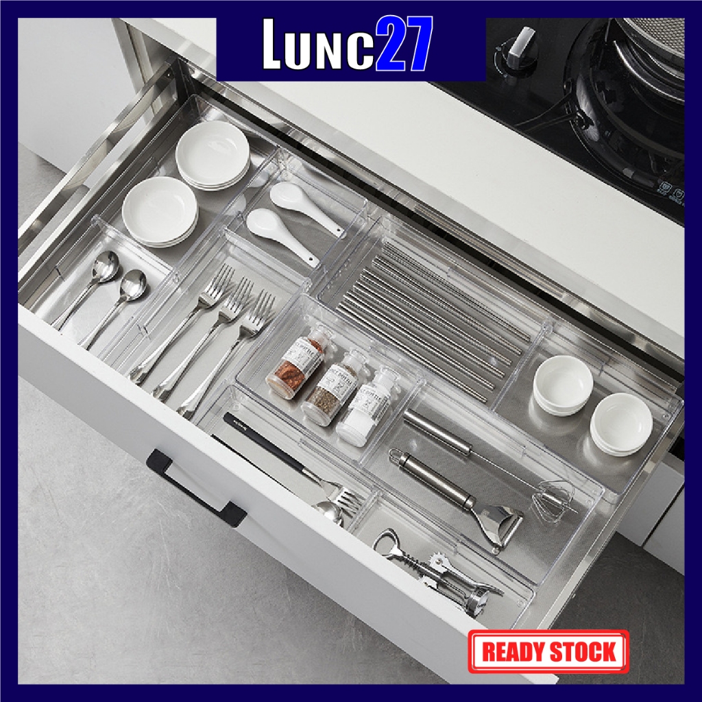 Kitchen Drawer Storage Box Built-In Separation Handy Tool Chopsticks ...