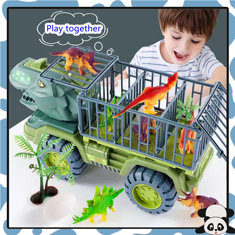 Jurassic Dino Construction Vehicles Toys Kids Dinosaur Cars Excavator ...