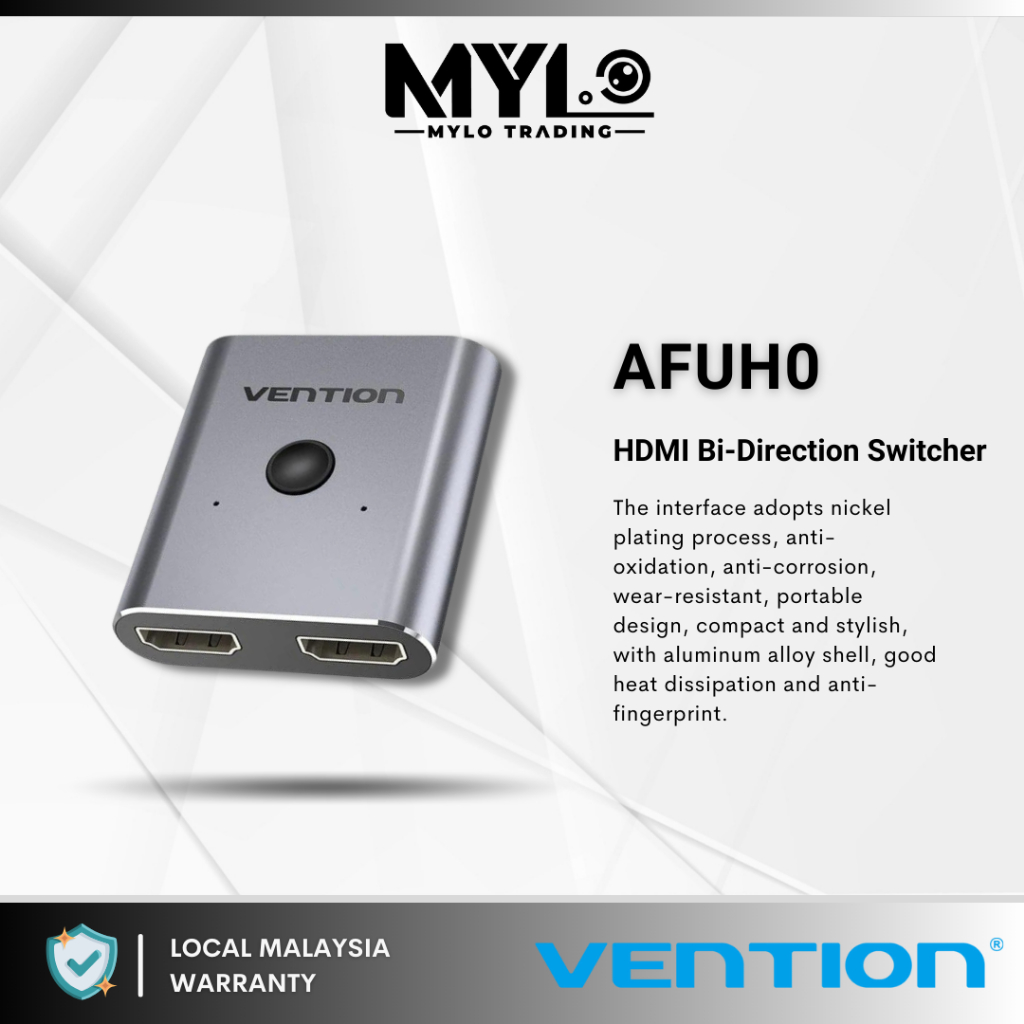 VENTION 2 PORT HDMI BI-DIRECTION SWITCHER/SPLITTER ( AFUH0 ) ( AFLH0 ...