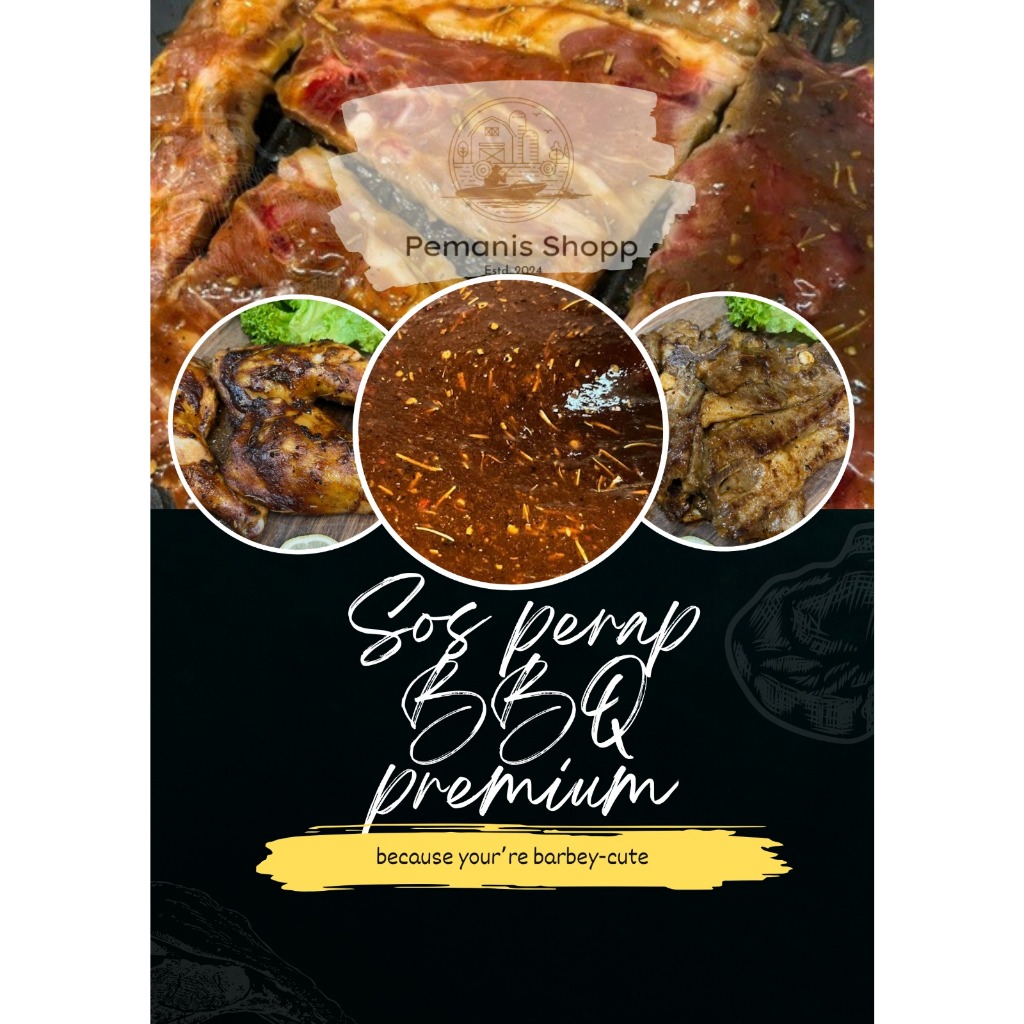 🔥Sos perap BBQ Premium 280gram * kambing,daging,ayam & seafood ...
