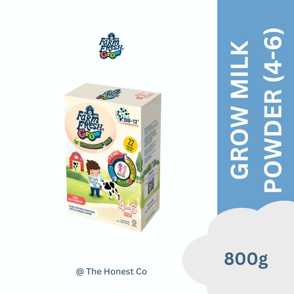 FARM FRESH GROW MILK POWDER 800G 4-6 YEARS | - The Honest Co. | Shopee ...