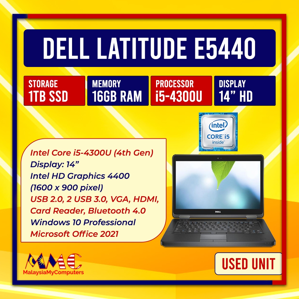 LAPTOP WINDOWS !!! DELL Windows 10 Pro, Microsoft Office 2019/2021(USED ...