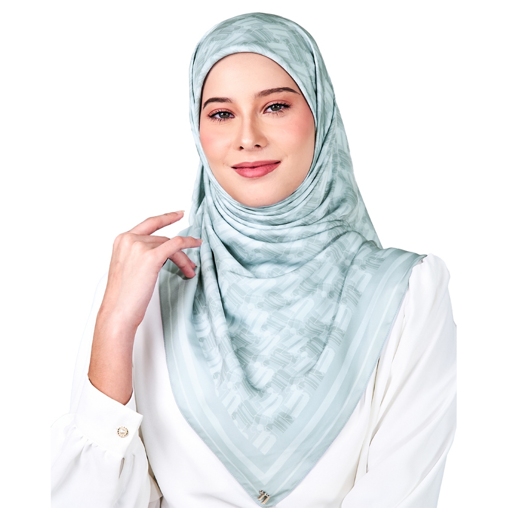 naelofar Monogram Matte Satin Square | Shopee Malaysia