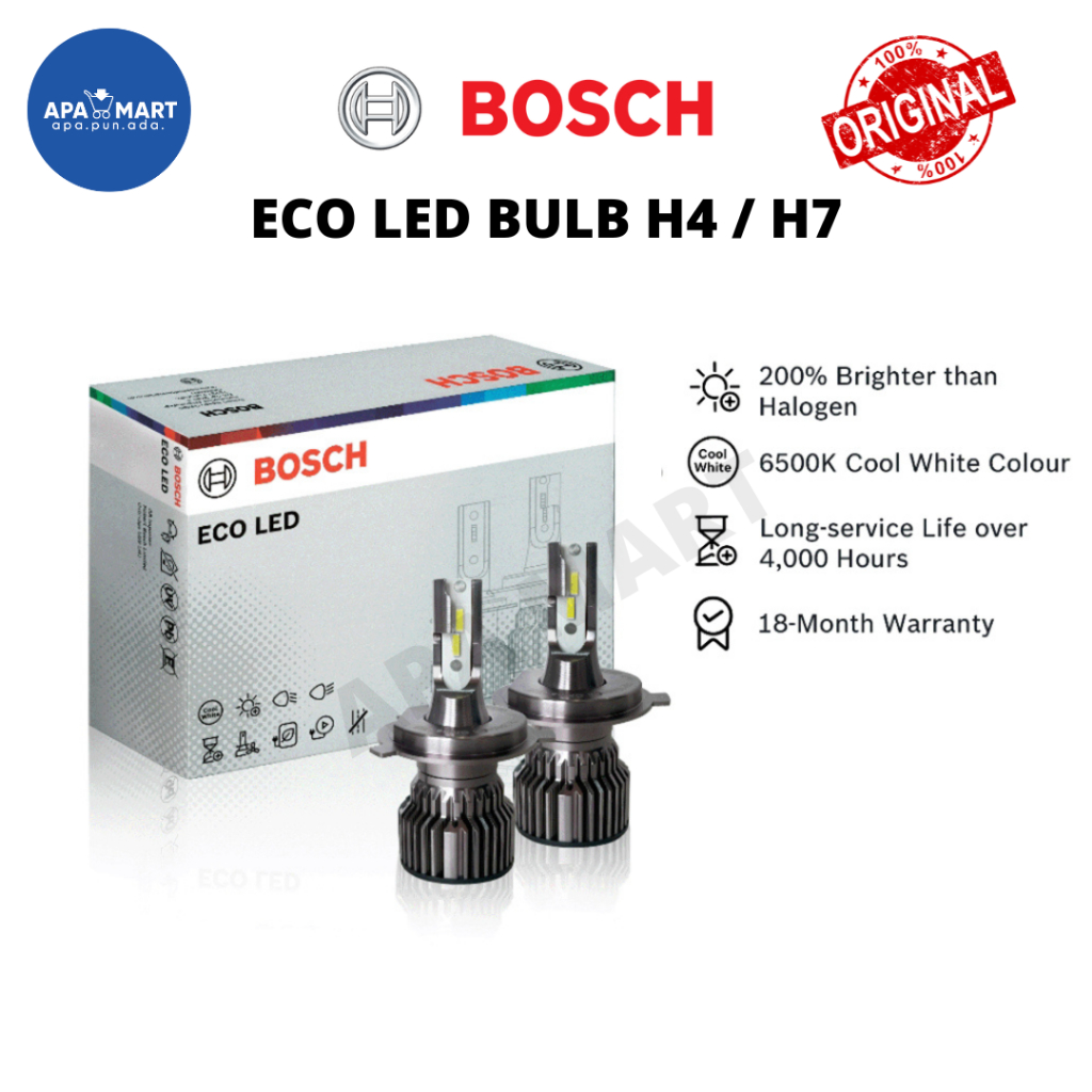 Bosch Eco H4 / H7 LED Headlamp Bulb Cool White (2pcs) 12V 24W H4 / H7 ...