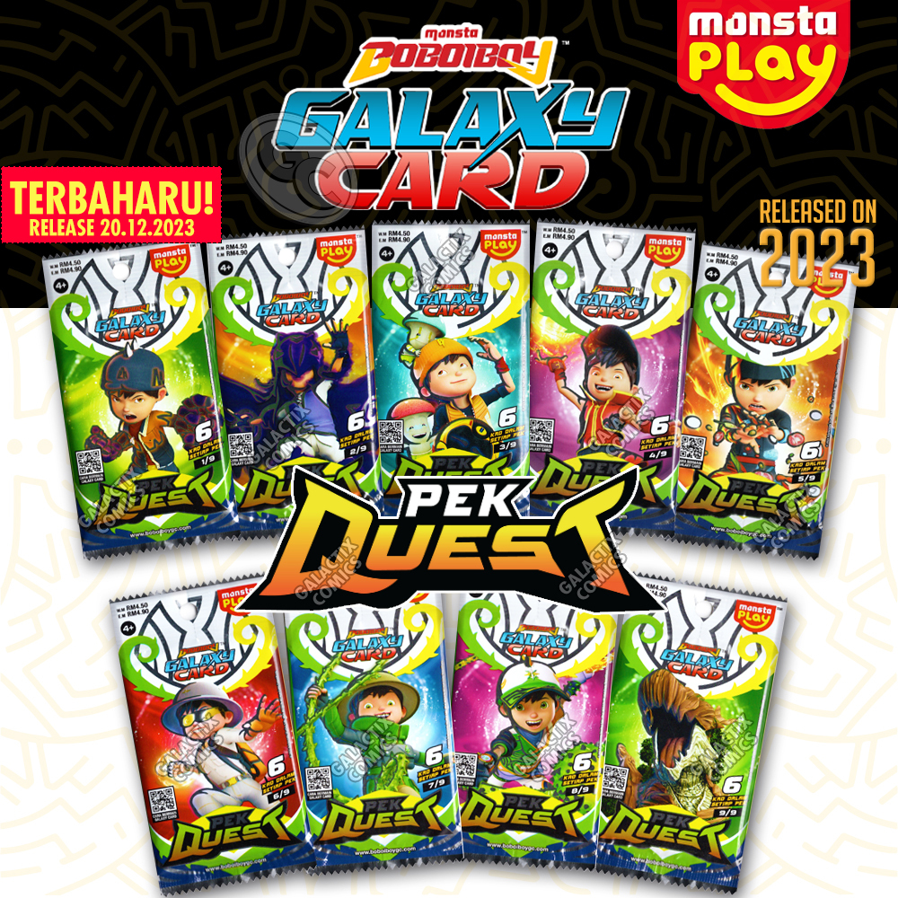 BoBoiBoy Galaxy Card Kad Pek Quest 2023 (Full Set) | Shopee Malaysia