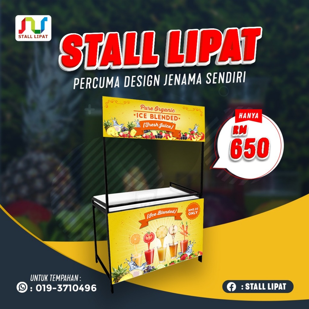 Stall Lipat Mudah Alih HEAVY DUTY PERCUMA DESIGN | Shopee Malaysia