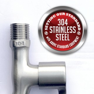 SUS304 Water Tap Stainless Steel Wall Mounted Bib Tap Faucet for ...