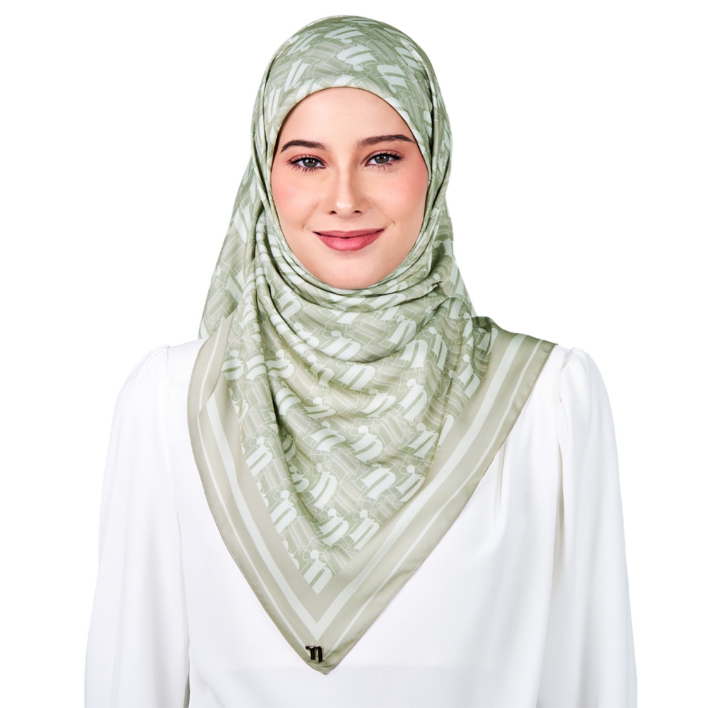 naelofar Monogram Matte Satin Square | Shopee Malaysia